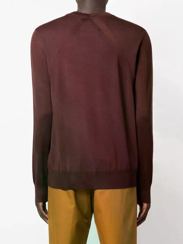 JIL SANDER Crew Neck Fine Knit Wool Jumper