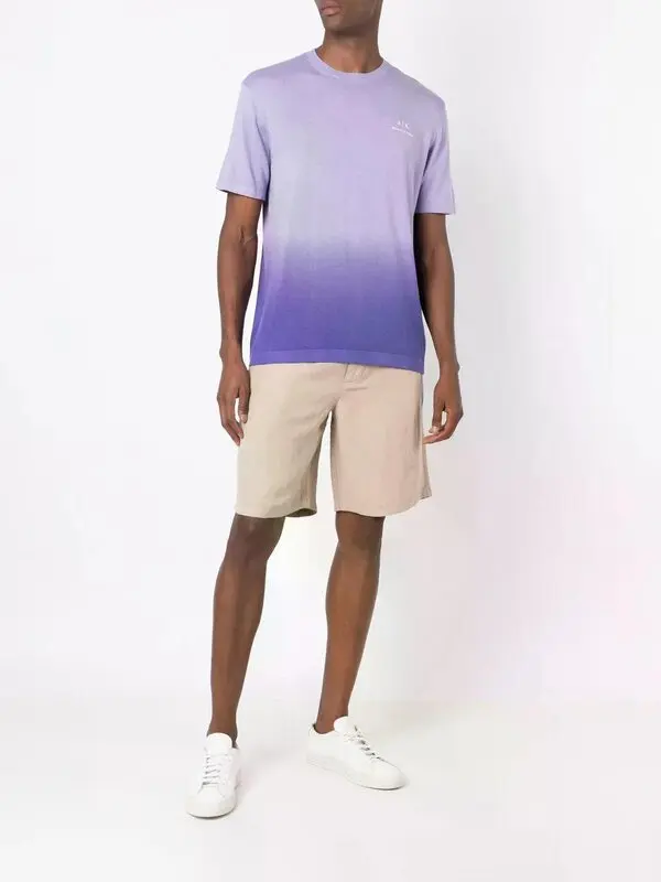 Armani Exchange Straight-leg Linen Bermuda Shorts