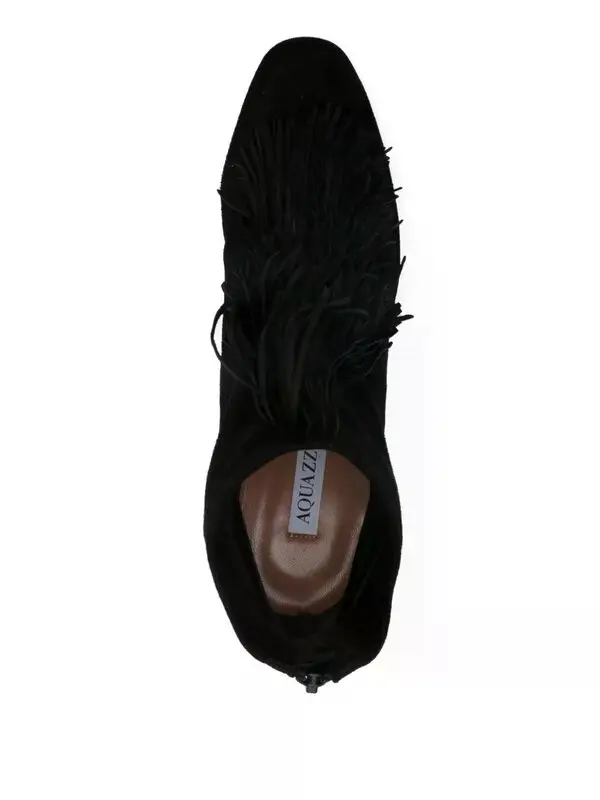 AQUAZZURA 85mm Suede Fringe Boots