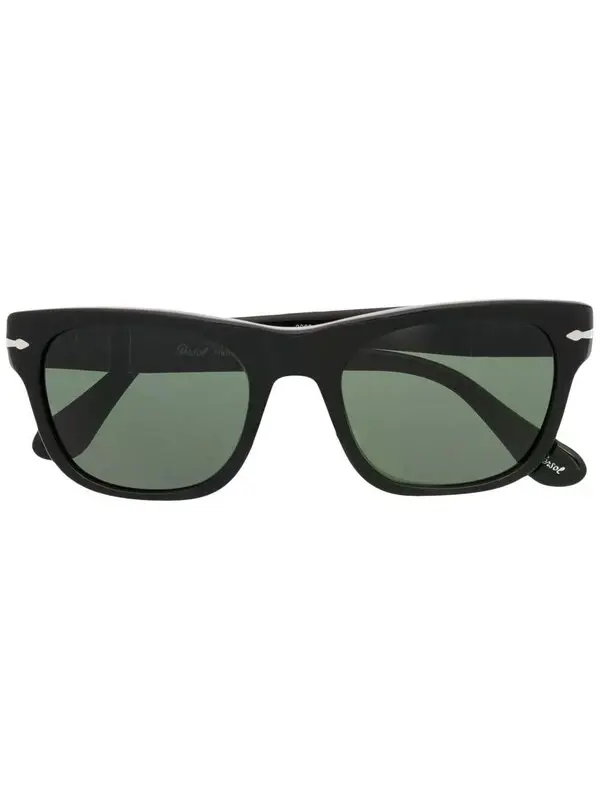 Persol Polished-effect Square-frame Sunglasses - Black