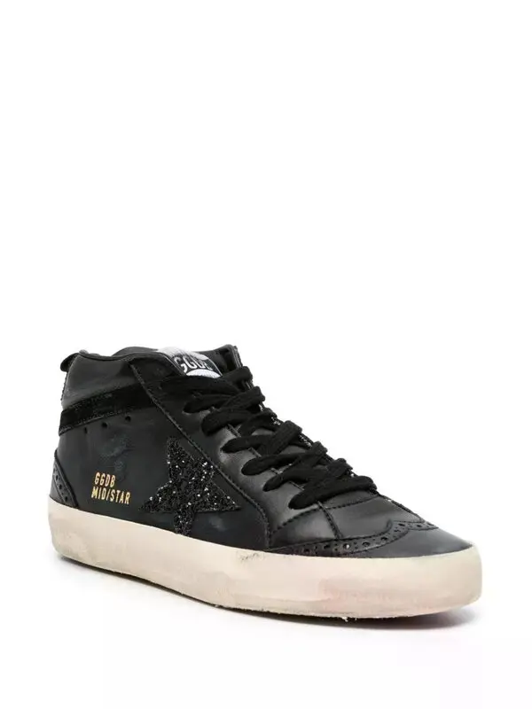 GOLDEN GOOSE Mid-star Leather Sneakers