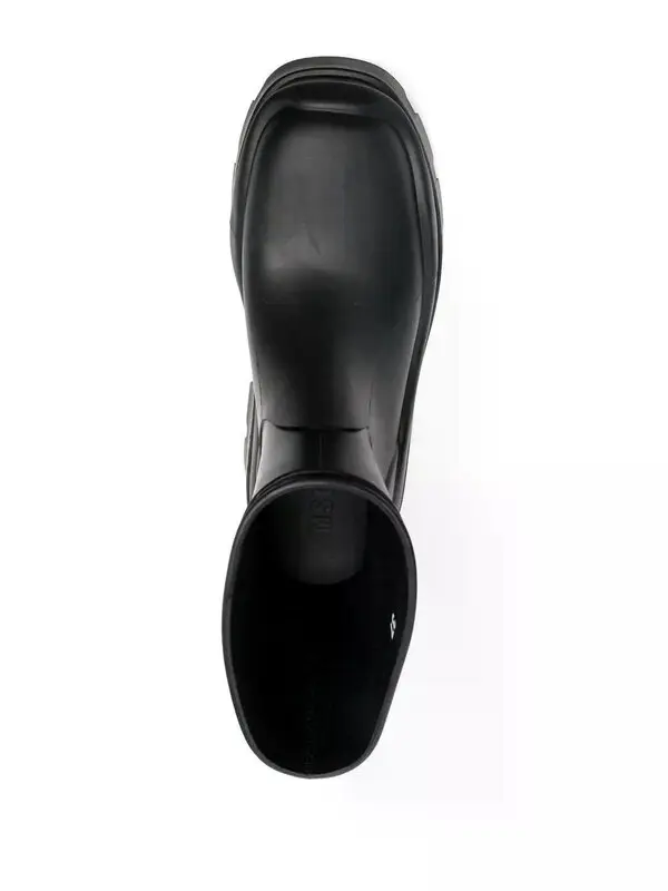 MSGM Embossed Logo Ankle Boots