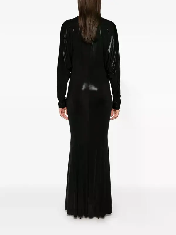 Norma Kamali V-neck Fishtail Gown