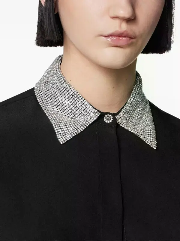 Versace Embellished Collar Shirt