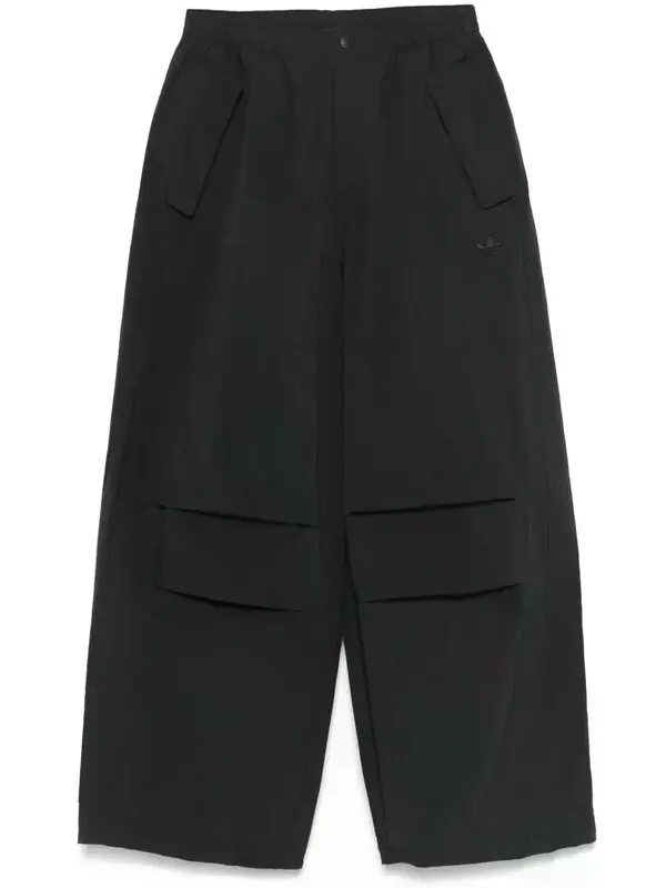 Adidas Wide Leg Trousers With Embroidered Logo