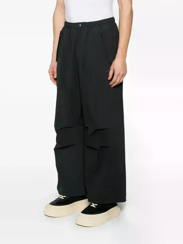 Adidas Wide Leg Trousers With Embroidered Logo