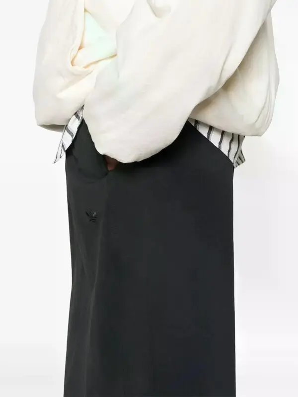 Adidas Wide Leg Trousers With Embroidered Logo