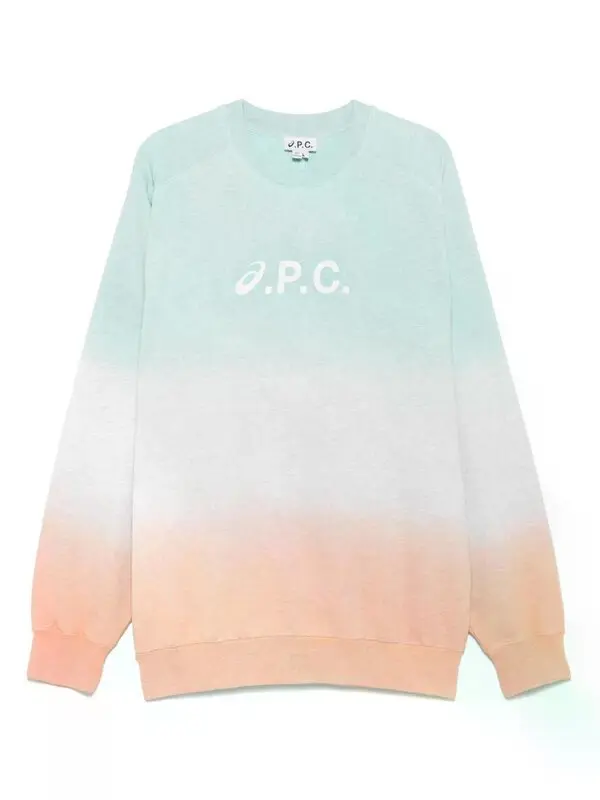 A.p.c. X Asics Tie-dye Logo Sweatshirt - Green