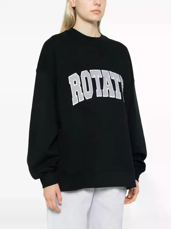ROTATE BY BIRGER CHRISTENSEN Logo Embroidered Cotton Sweatshirt