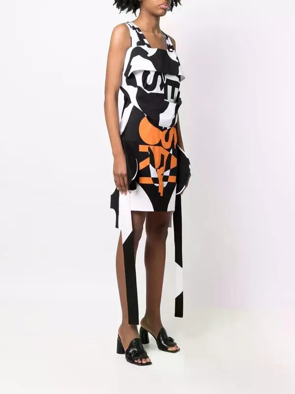 Burberry Panelled Graphic Print Mini Dress