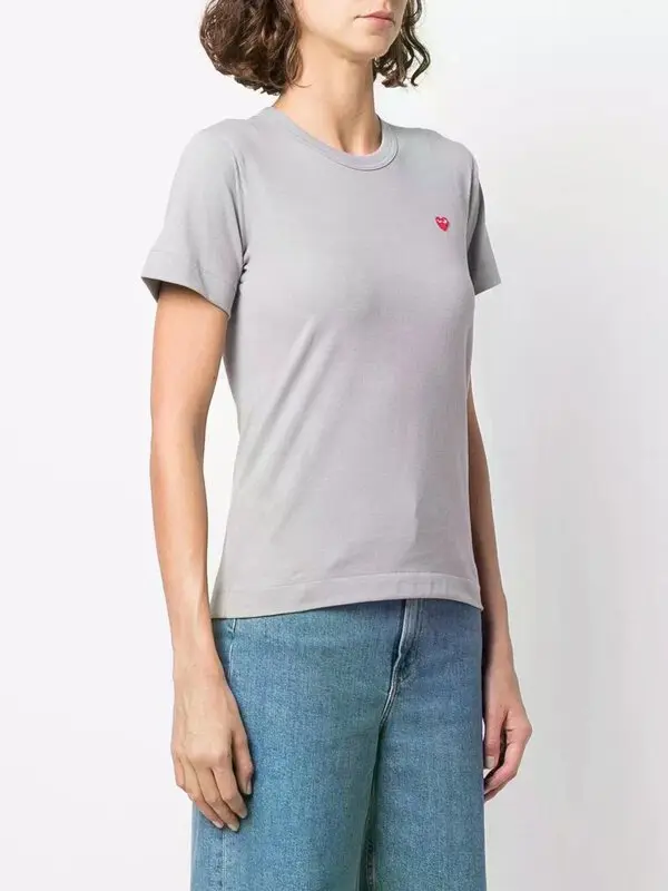 Play Comme Des Garcon Cotton T-shirt With Embroidered Logo