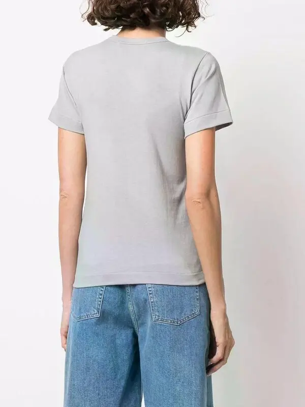 Play Comme Des Garcon Cotton T-shirt With Embroidered Logo