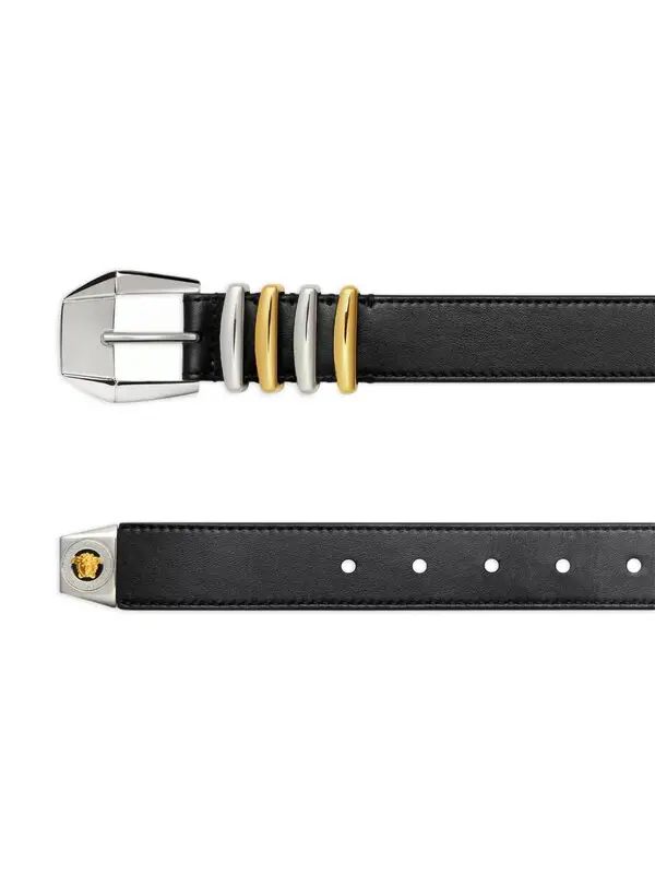 Versace Medusa Motif Leather Belt