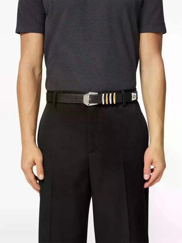 Versace Medusa Motif Leather Belt