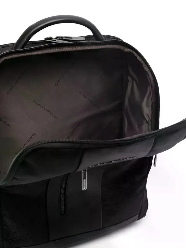 PIQUADRO Logo-patch Backpack - Black