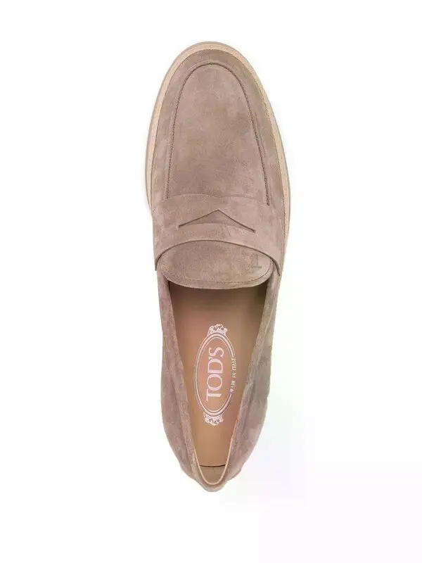 TOD'S Suede Penny Loafers