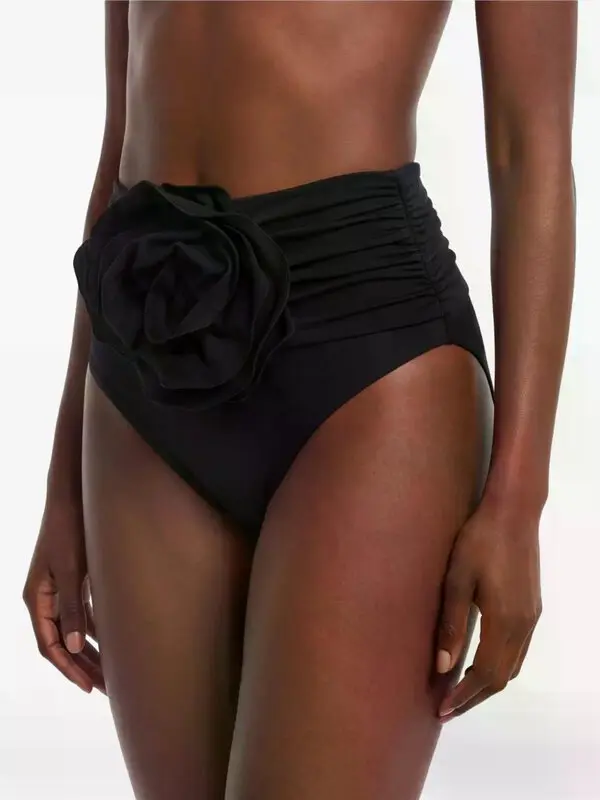 Magda Butrym High Waist Bikini Bottoms With Floral Appliqu