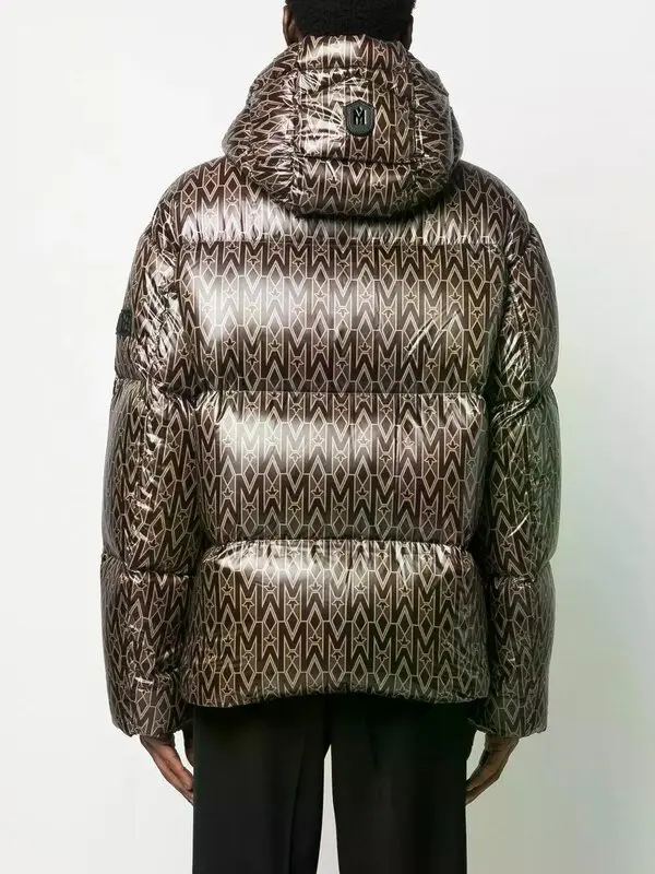 Mackage Kent Monogram-print Padded Coat - Brown