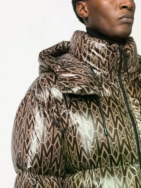 Mackage Kent Monogram-print Padded Coat - Brown
