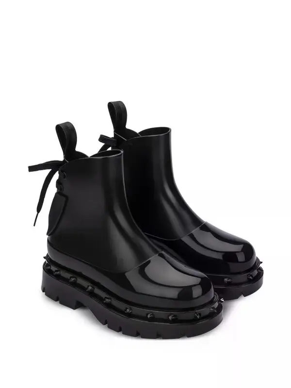 Melissa Spike Platform Combat Boots - Black