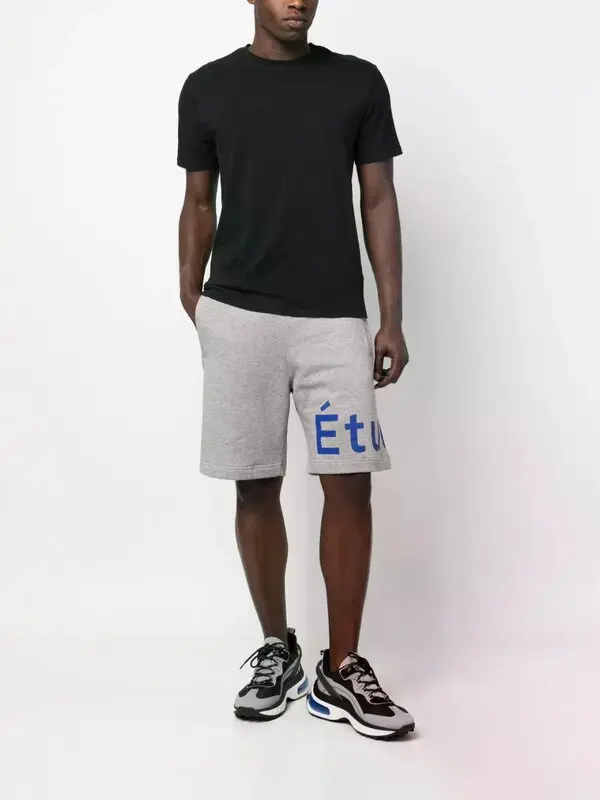 Études Studio Logo Print Organic Cotton Shorts