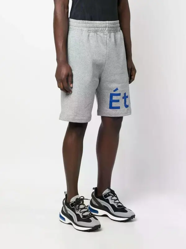 Études Studio Logo Print Organic Cotton Shorts