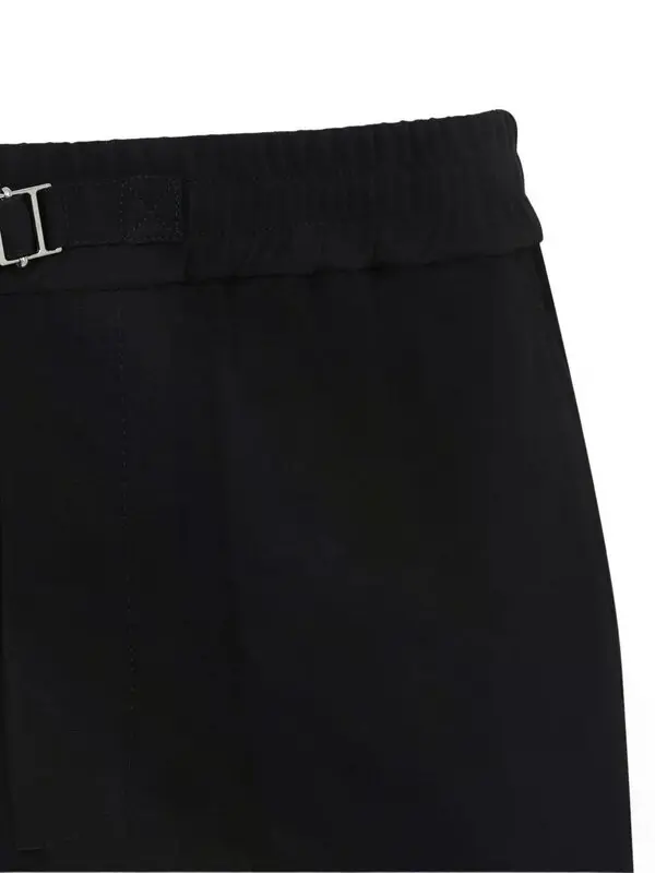 AMI Paris Belted Elasticated Waistband Shorts - Black