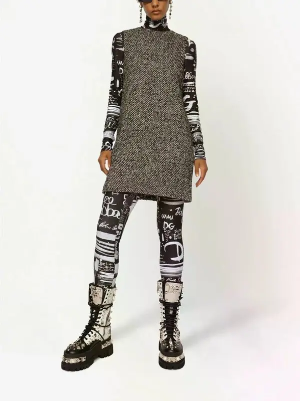 Dolce & Gabbana A-line Tweed Minidress