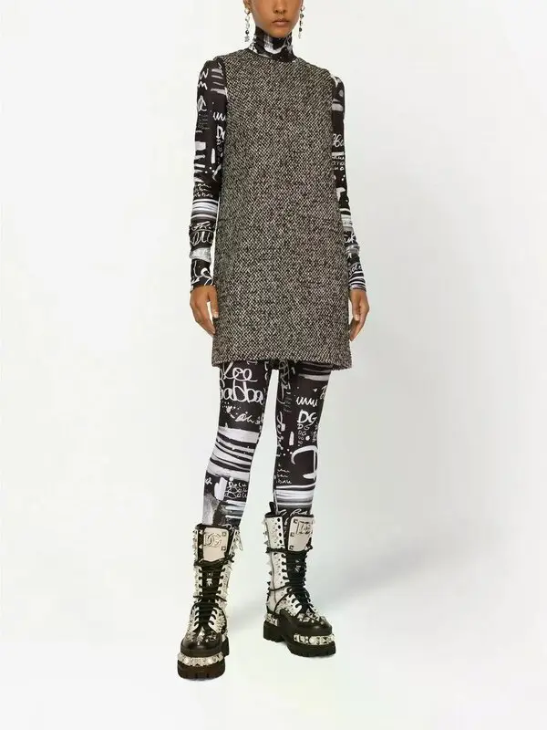 Dolce & Gabbana A-line Tweed Minidress
