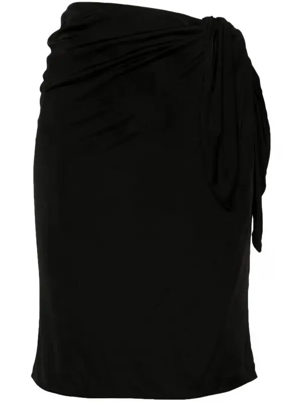 Saint Laurent Wrap Midi Pencil Skirt