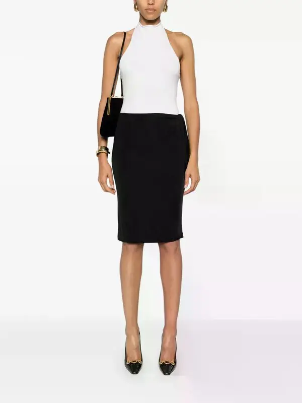 Saint Laurent Wrap Midi Pencil Skirt