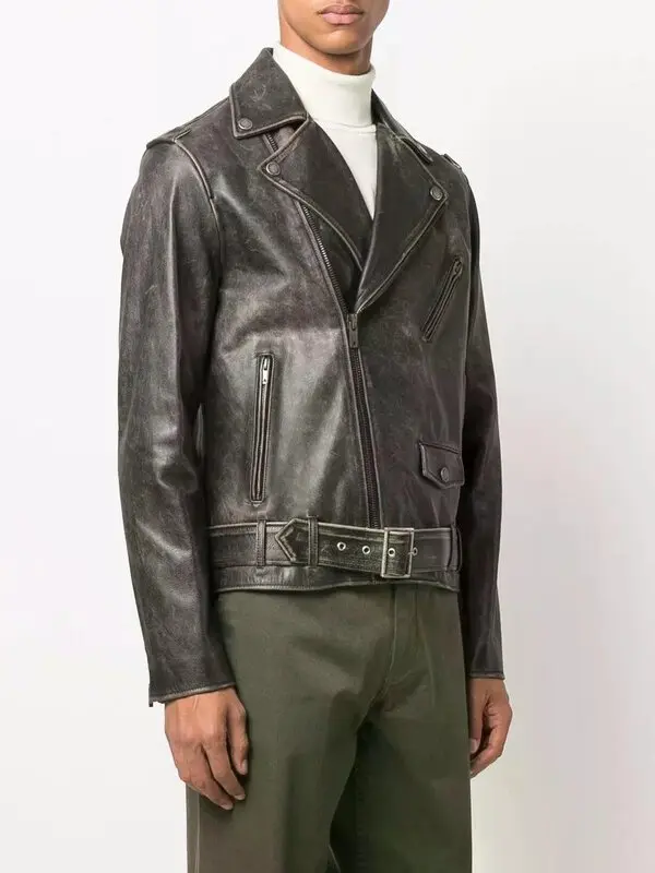 GOLDEN GOOSE Leather Biker Jacket
