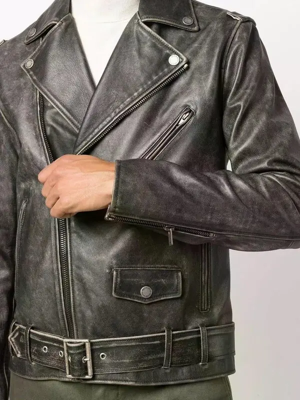 GOLDEN GOOSE Leather Biker Jacket