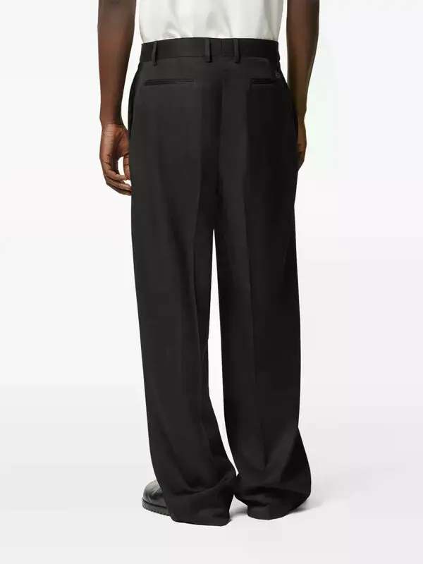 Versace Wide-leg Virgin Wool Trousers