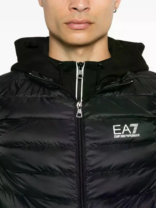 EA7 Logo-print Padded Gilet