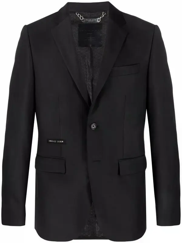 Philipp Plein Crystal Skull Single-breasted Blazer
