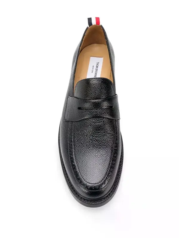 Thom Browne Pebble-grain Penny Loafers