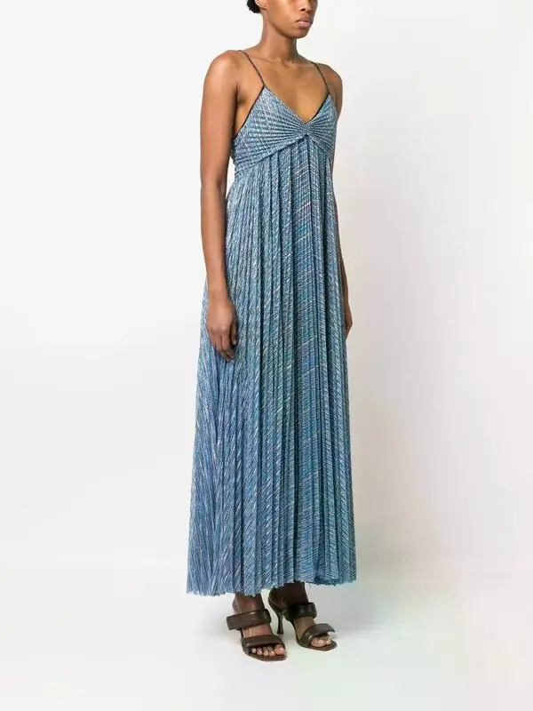 FORTE_FORTE Pleated Empire-line Maxi Dress