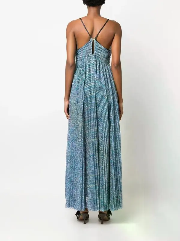 FORTE_FORTE Pleated Empire-line Maxi Dress