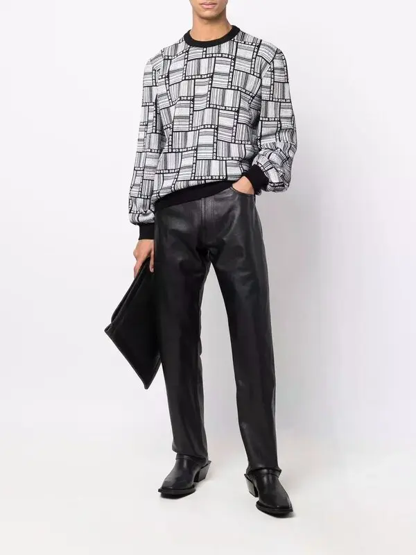 VTMNTS Crew Neck Barcode Pattern Jumper
