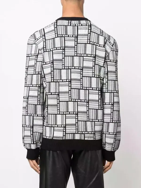 VTMNTS Crew Neck Barcode Pattern Jumper