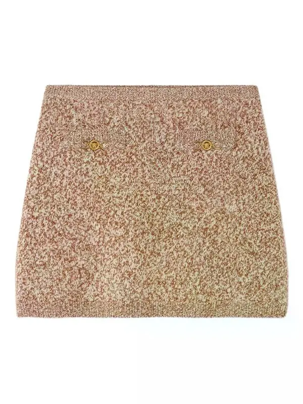 Versace Medusa '95 Knitted Miniskirt - Neutrals