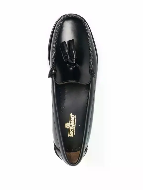 SEBAGO Tassel Detail Leather Loafers - Black