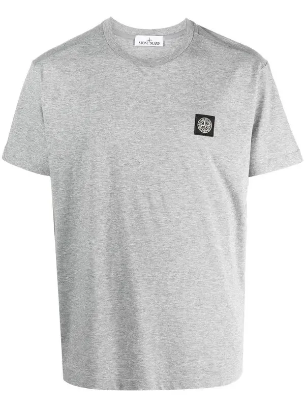 Stone Island Logo-patch Short-sleeve T-shirt - Grey