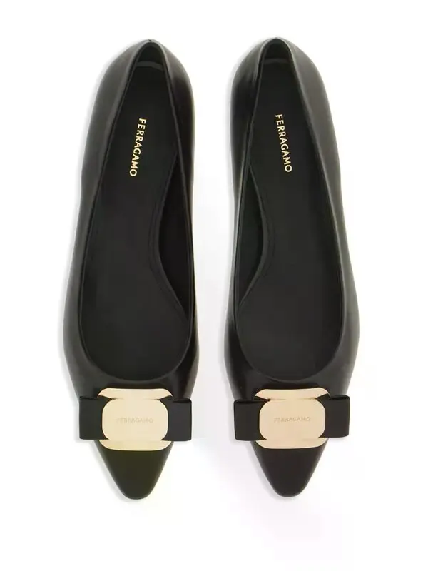 FERRAGAMO Vara-bow Lambskin Ballerina Shoes