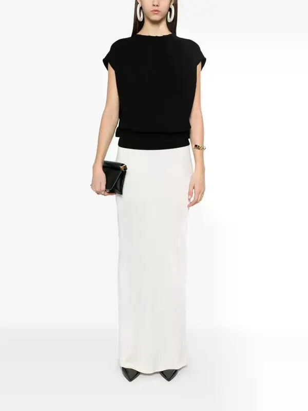 Simkhai Lamara Sleeveless Crew Neck Top - Black