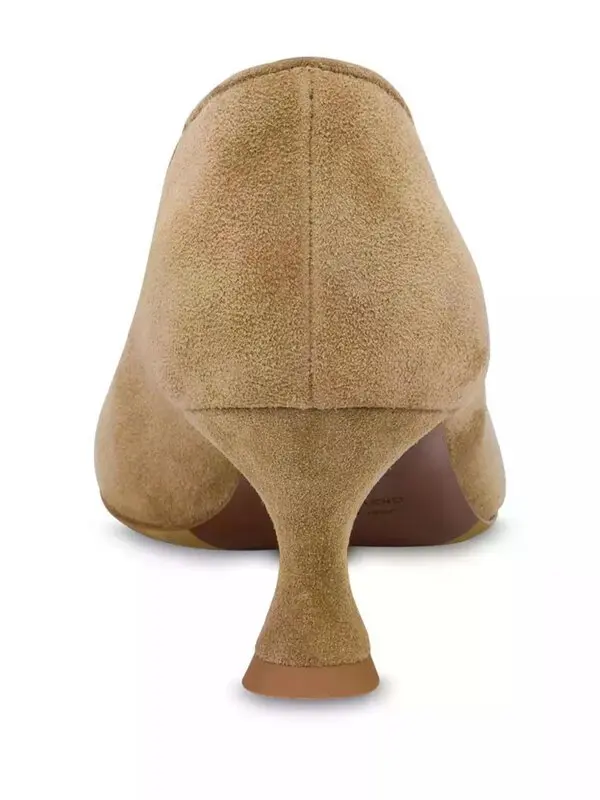 Moschino Calf Suede Round Toe Slip-on Pumps