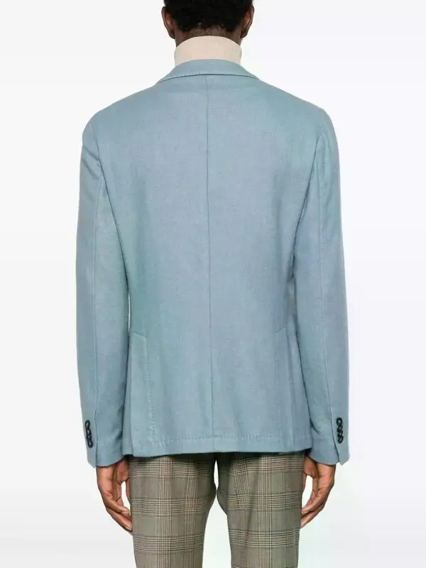 MANUEL RITZ Logo-appliqué Twill Single-breasted Blazer