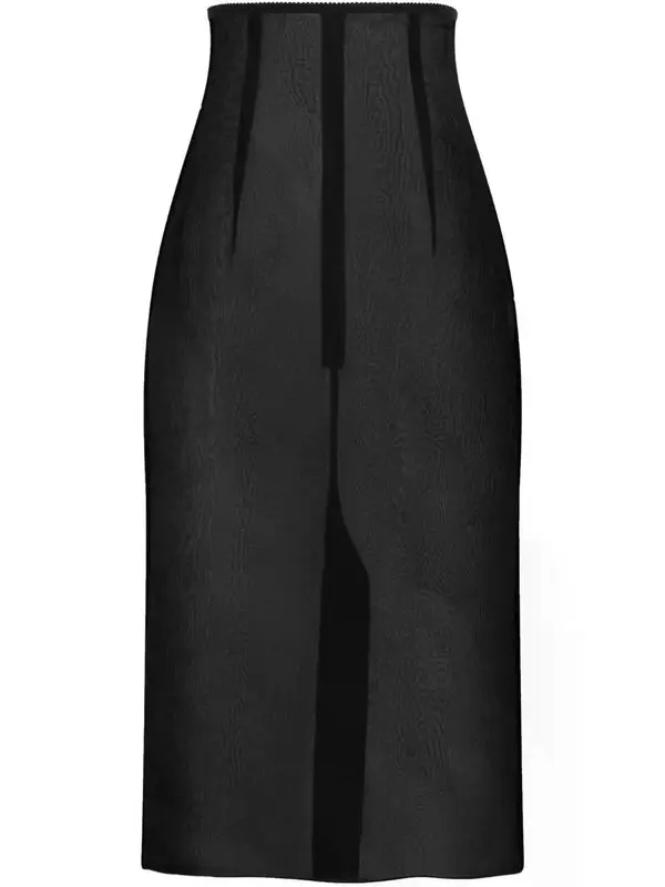 Dolce & Gabbana High-waisted Silk Chiffon Voile Calf-length Skirt