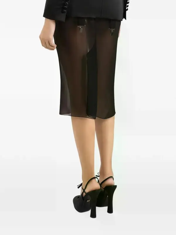 Dolce & Gabbana Silk Chiffon Midi Skirt